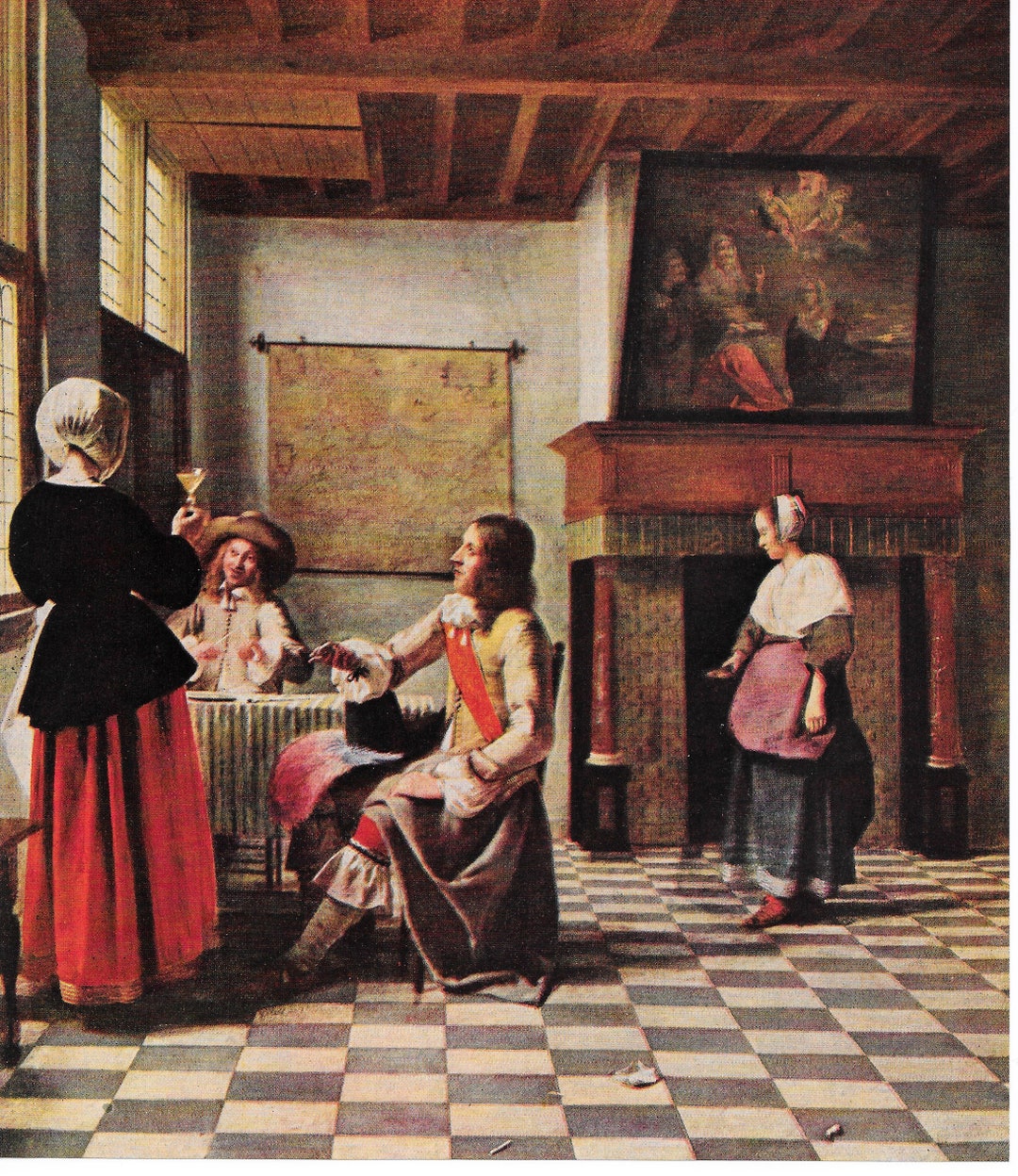 Interior of a Dutch House by De Hooch Vintage Print 1939 Art Print 7.5 ...