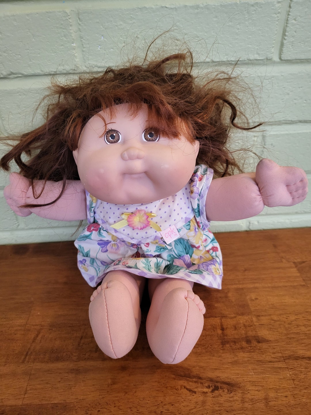 1995 Cabbage Patch Kids Doll 16 Girl Auburn Red Hair Brown Eyes Dress Coleco T5 - Etsy