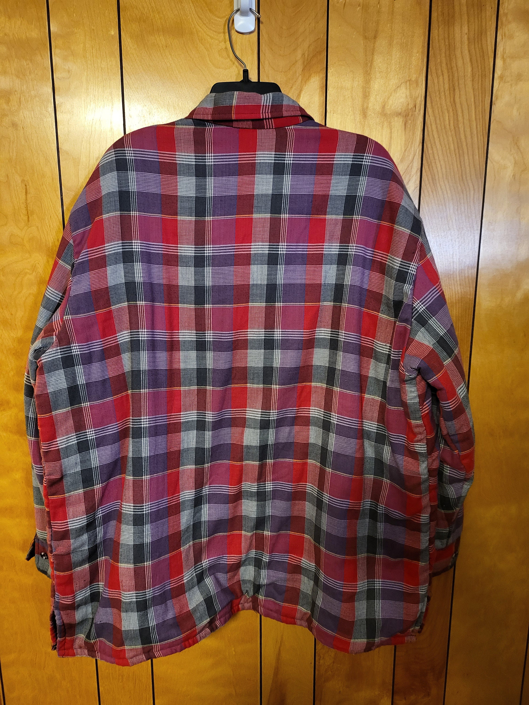 Vintage Branded Lion Flannel Shirt Jacket Big Man 1XB Quilted - Etsy