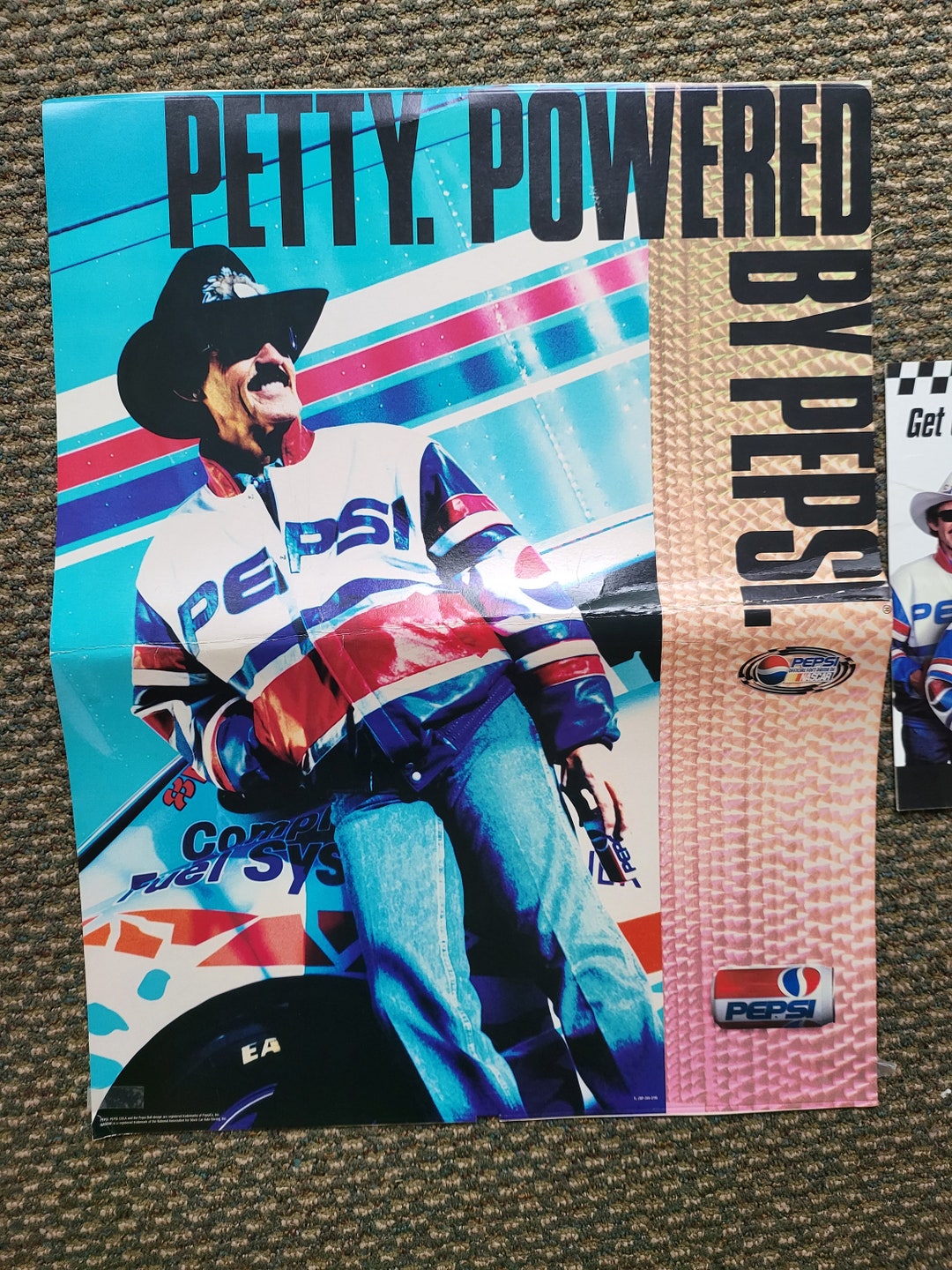 Vintage Richard Petty Pepsi Advertisement Powered by Pepsi 1990s STP ...