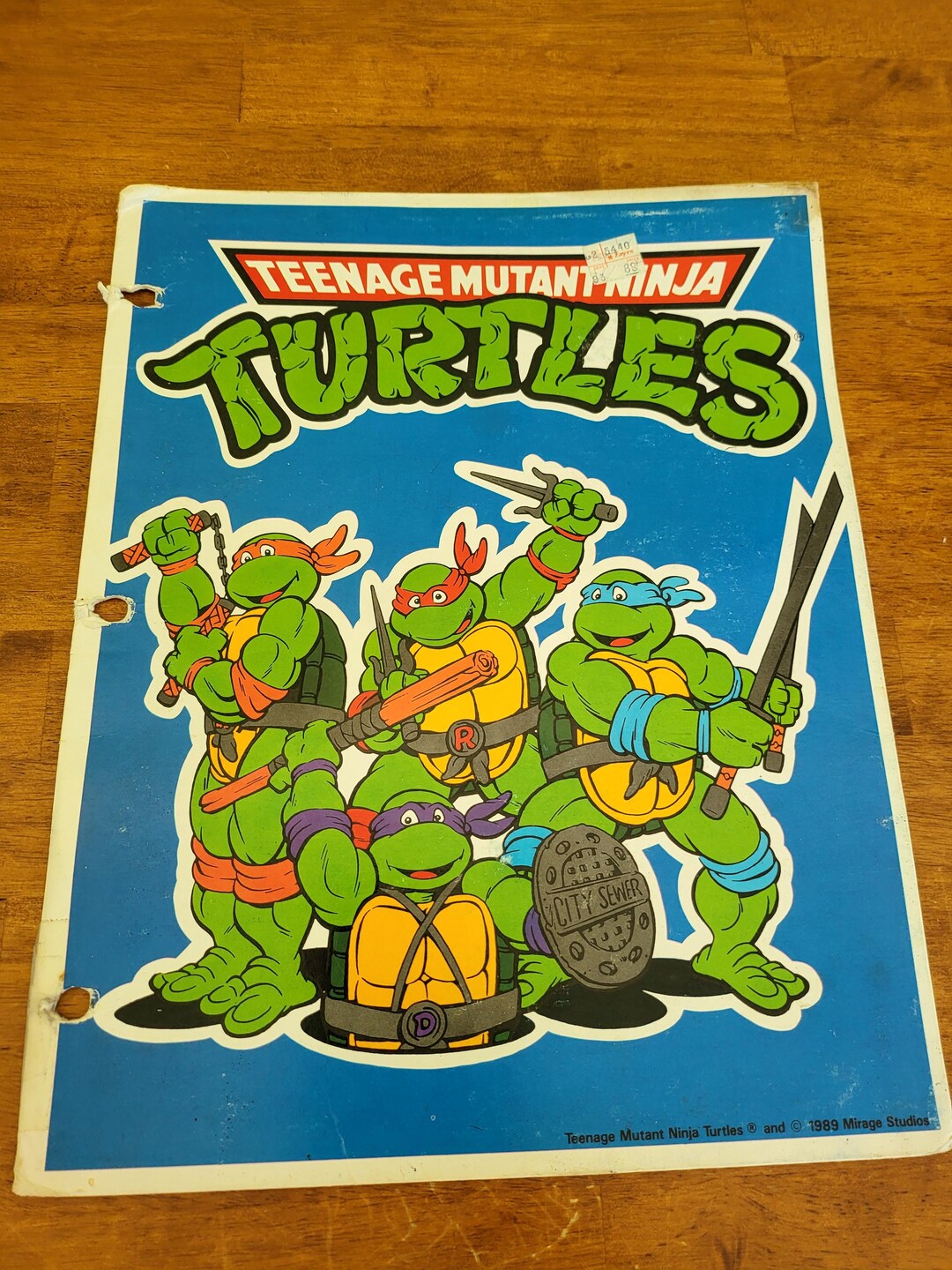 Vintage 1989 TMNT Teenage Mutant Ninja Turtles School Folder Mirage ...