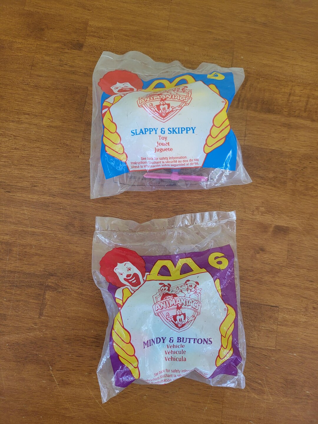 1994 Mcdonalds Animaniacs Happy Meal Toy Lot Slappy and Skippy Mindy and Buttons T3 - Etsy