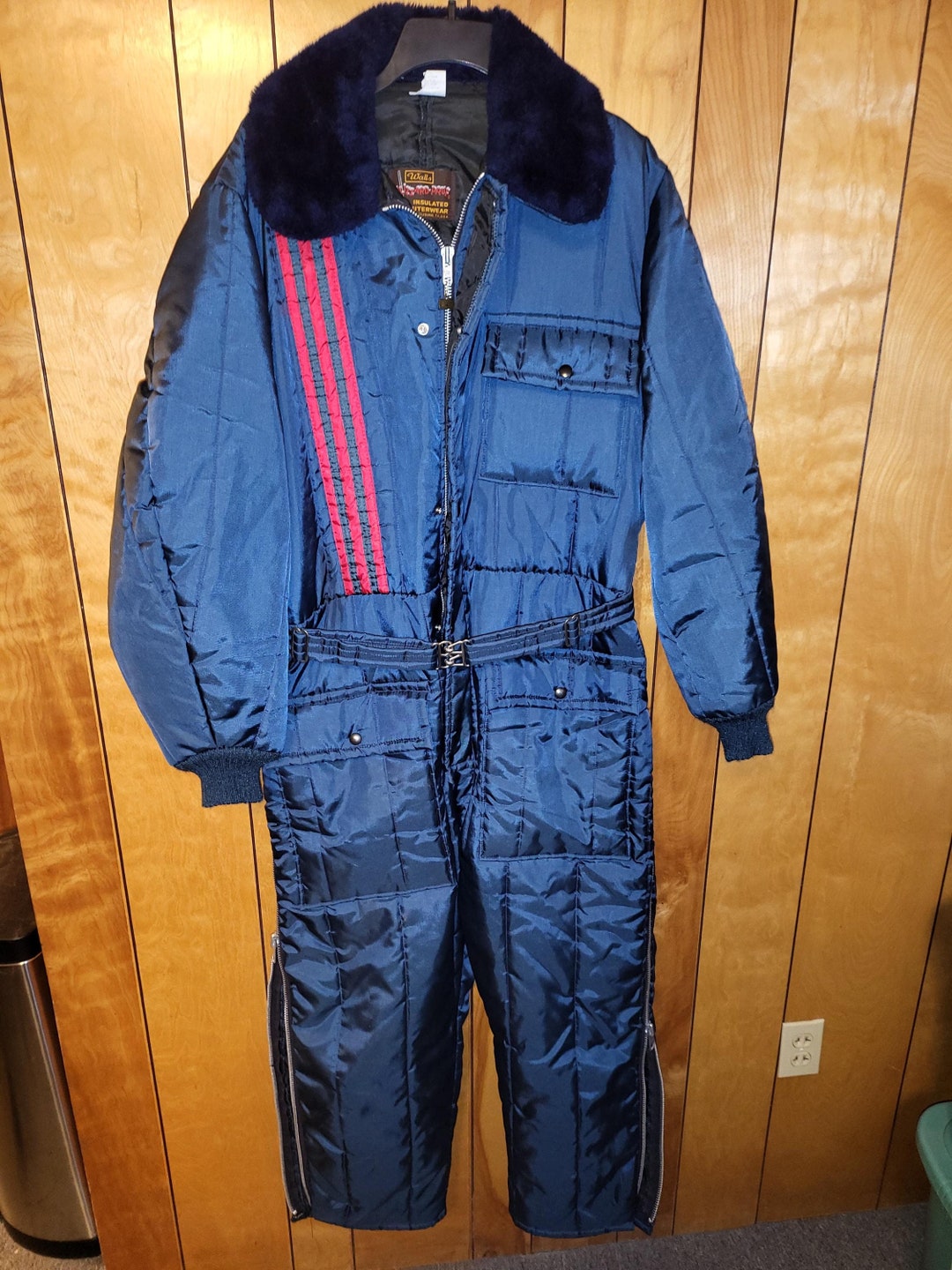 Vintage Walls Blizzard Pruf Proof Ski Suit Thermal Coveralls Mens LARGE ...