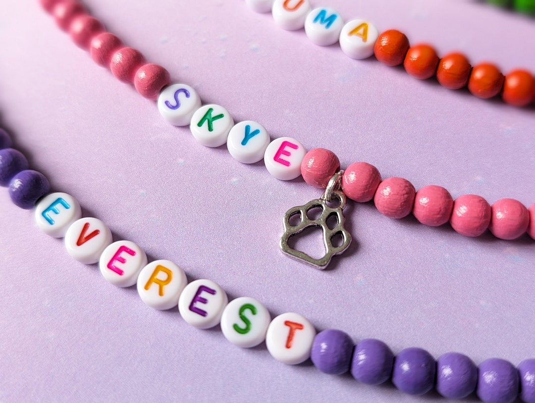 Paw Patrol Kids Bracelets Personalised Children's Bracelet With Charm ...