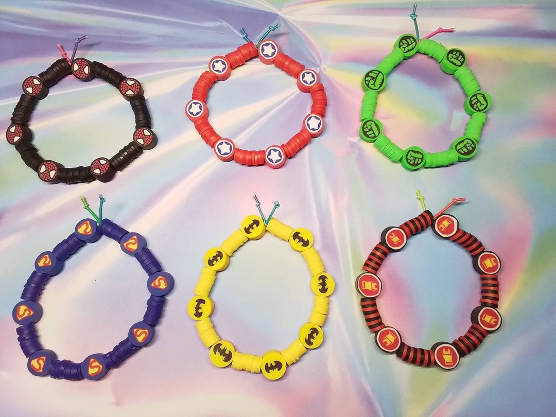 Super Heroes Bracelet Jewelry for Kids Unisex Bracelet Party Favours ...