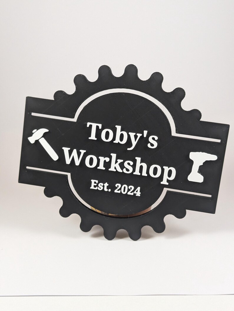 Custom Shed Sign | Garage Sign | Personalised Plaque | 3D Printed Man ...