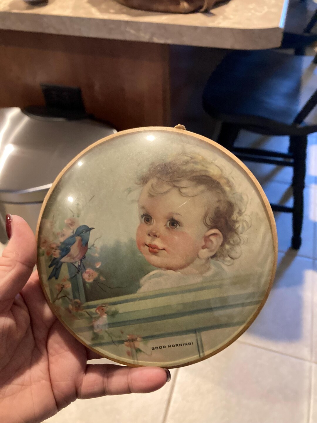 Peter Watson Studio Round Picture With Convex/bubble Glass - Etsy