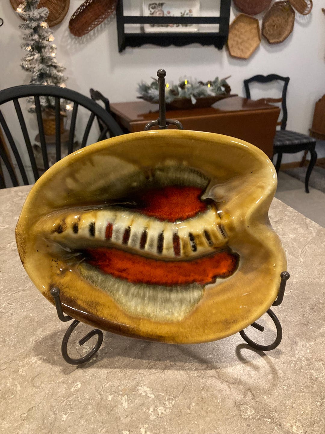 Vintage MCM California Pottery Kidney Bean Ashtray - Etsy