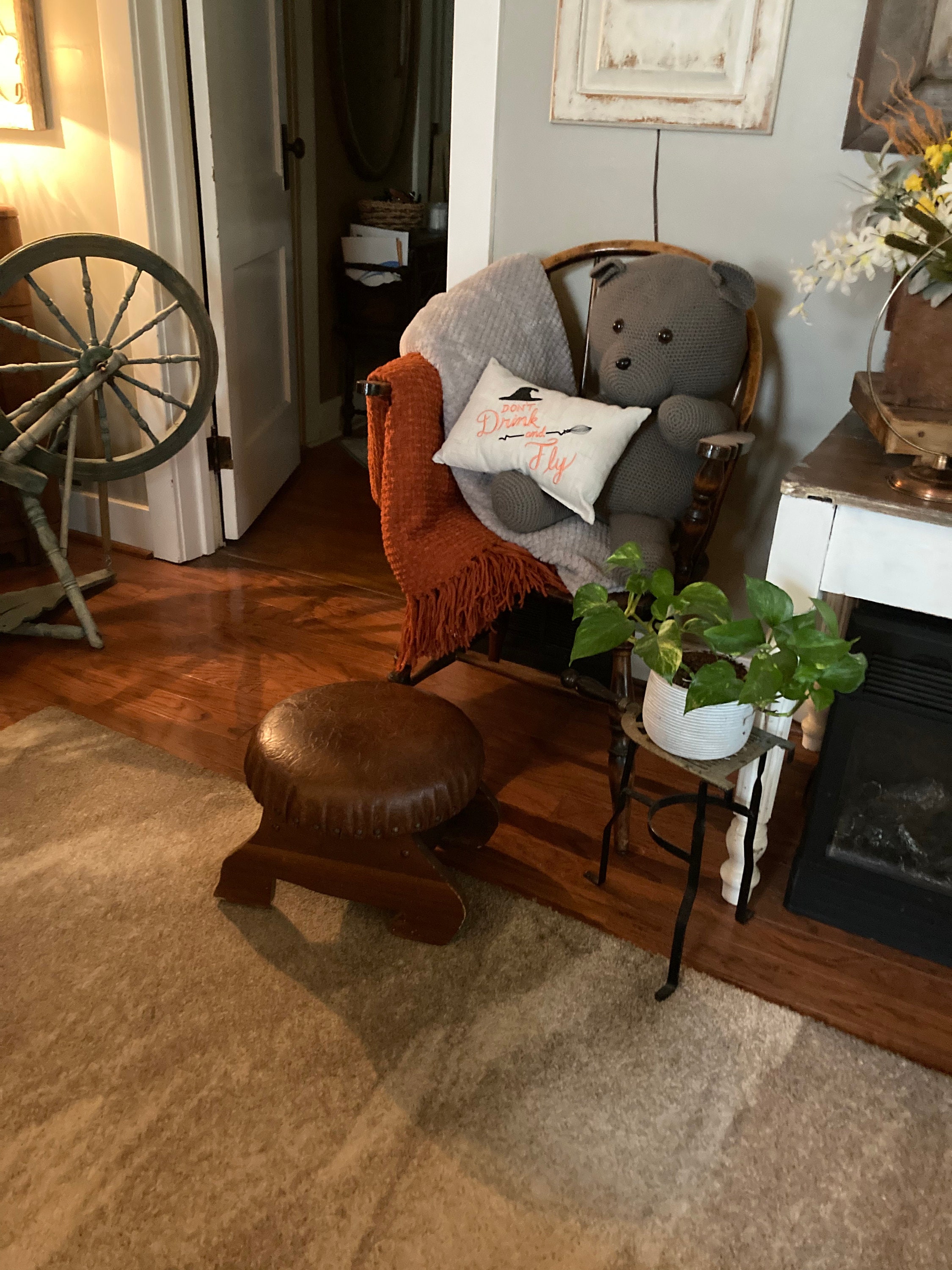 Vintage 1974 MCM Custom Built Wood Ottoman With Brown Vinyl - Etsy