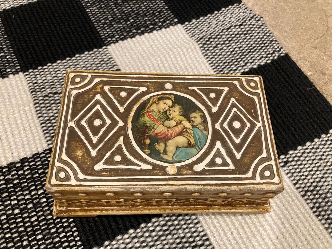 Vintage Italian/polish ? Wood Trinket/jewelry Box - Etsy