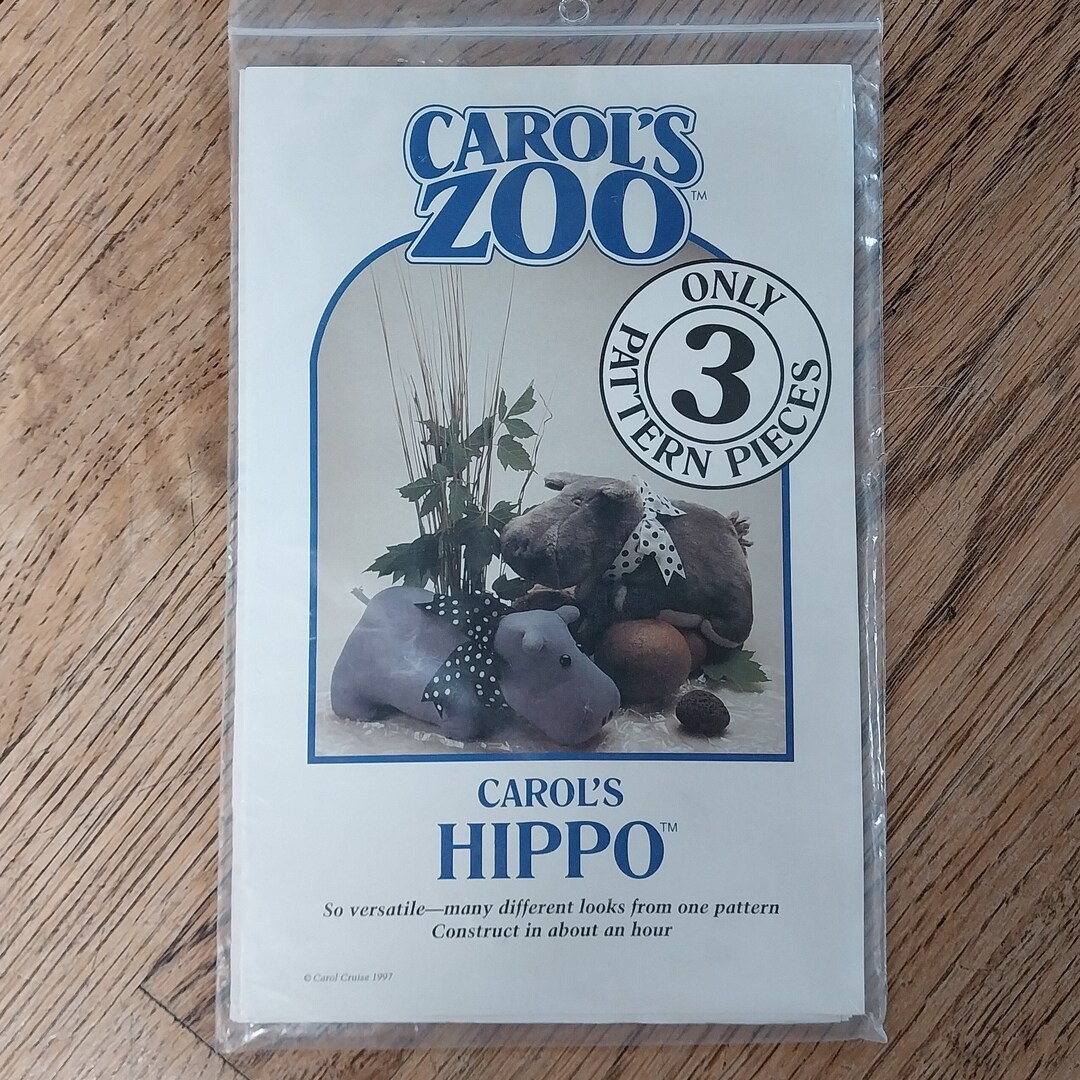 Hippo Carol's Zoo Easy Pattern - Etsy