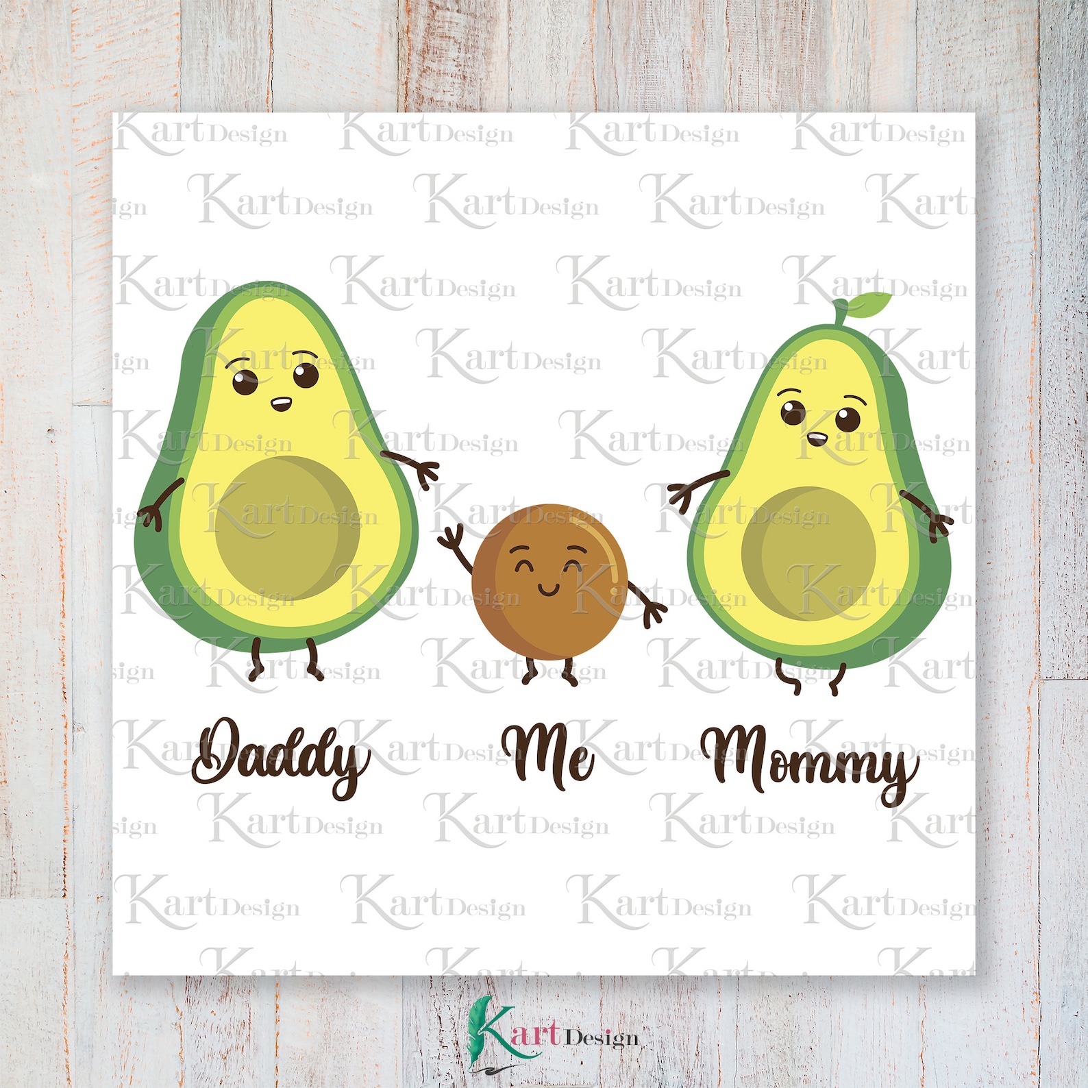 Avocado Family PNG / Avocado PNG / Avocado Mom Png / Avocado Daddy Png ...