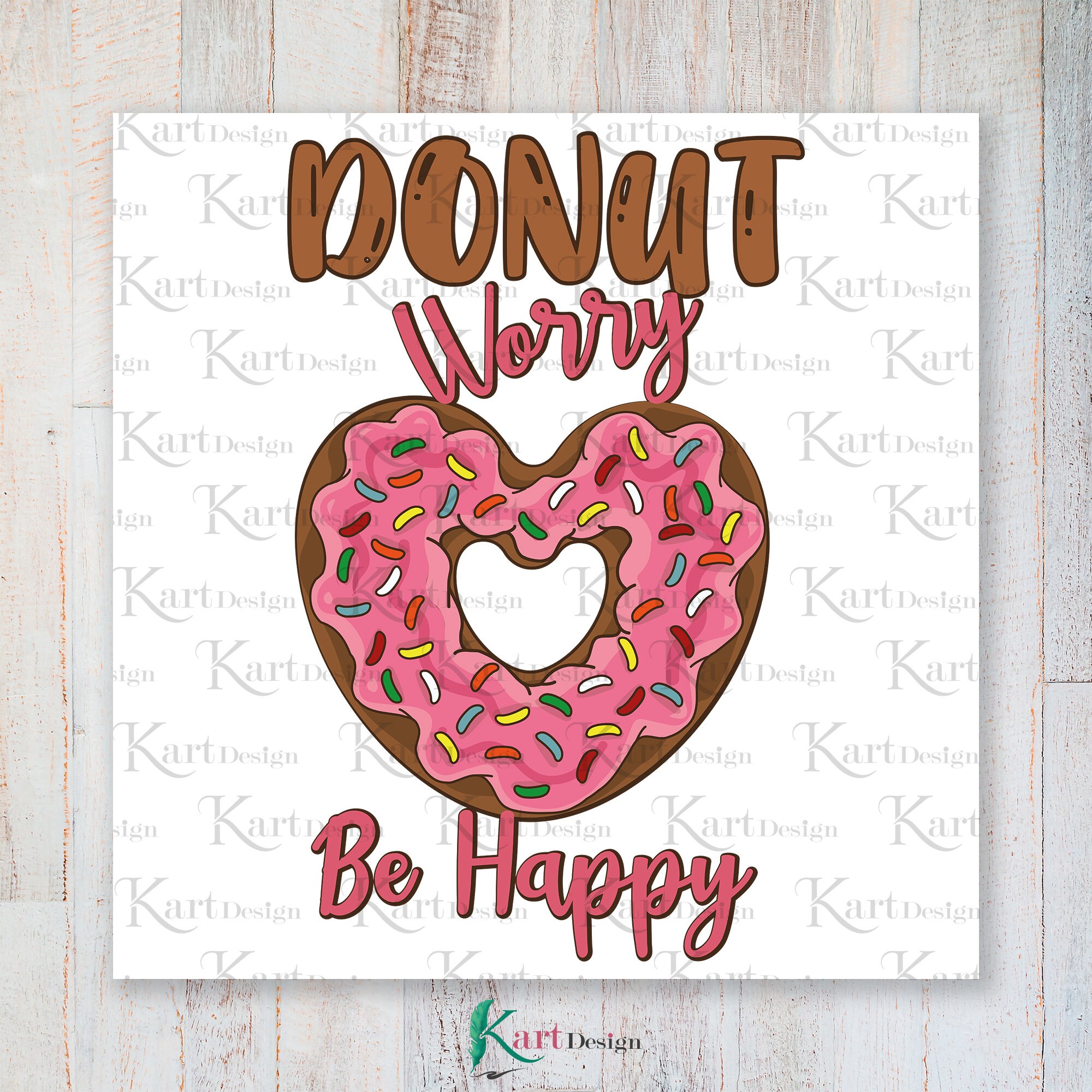 Donut Worry Be Happy PNG / Donut PNG / Donut Clipart / Be Happy Png ...