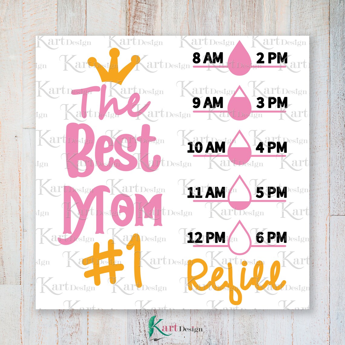 Best Mom Water Bottle Tracker SVG / Water Tracker SVG / Best | Etsy