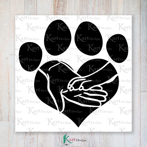 Human and Dog SVG / Dog Svg / Dog Lover Svg / Dog Footprint - Etsy