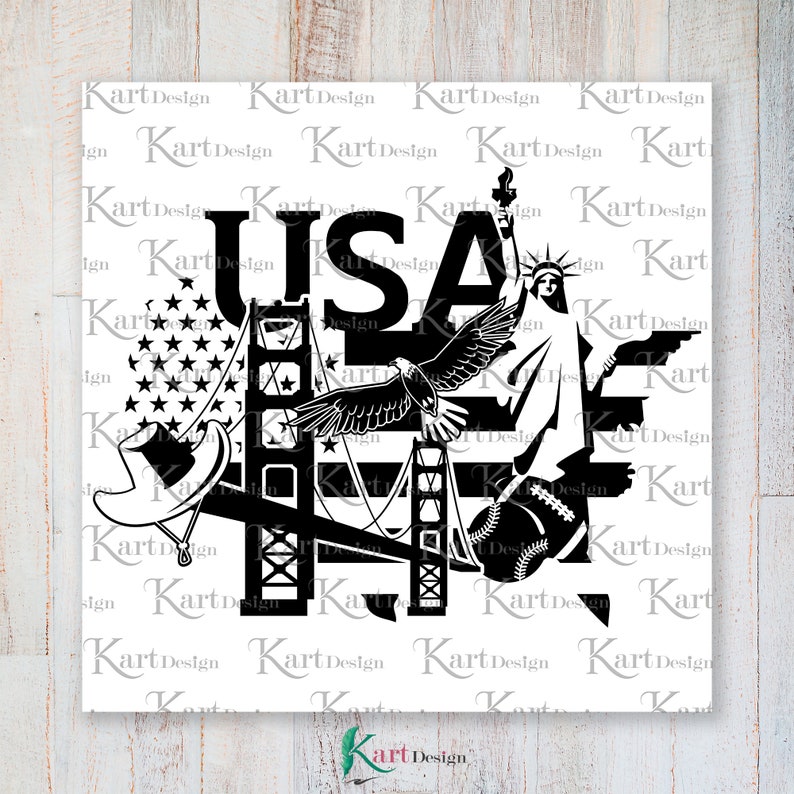 Usa Svg Usa Flag Svg Usa Map Usa Clipart Usa Vector - Etsy