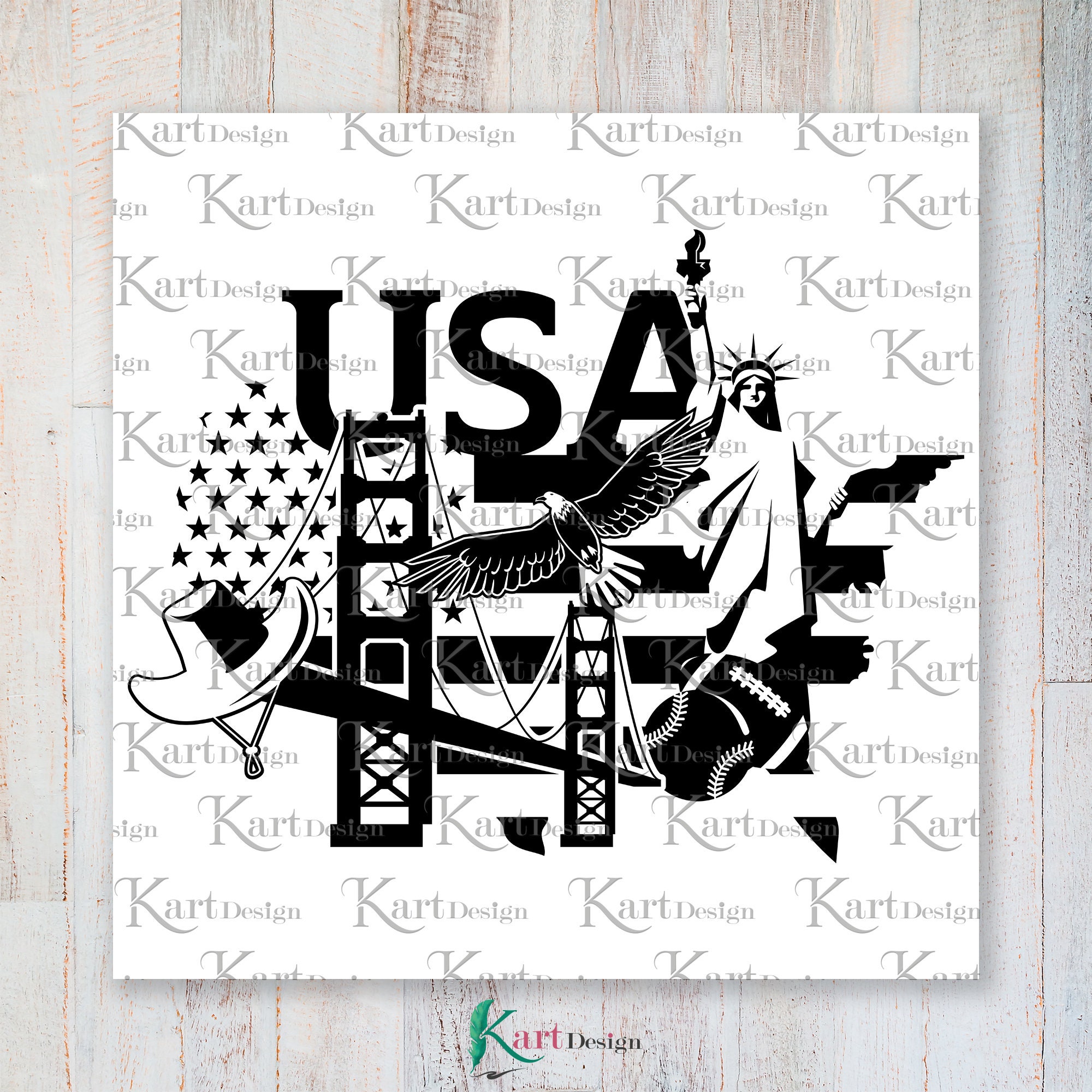 Usa Svg Usa Flag Svg Usa Map Usa Clipart Usa Vector - Etsy
