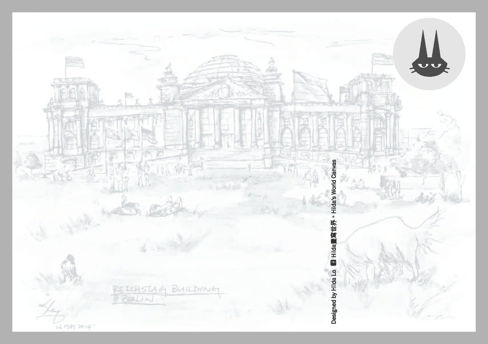 Germany Postcard - Berlin, Reichstag, European Travel, Watercolor ...