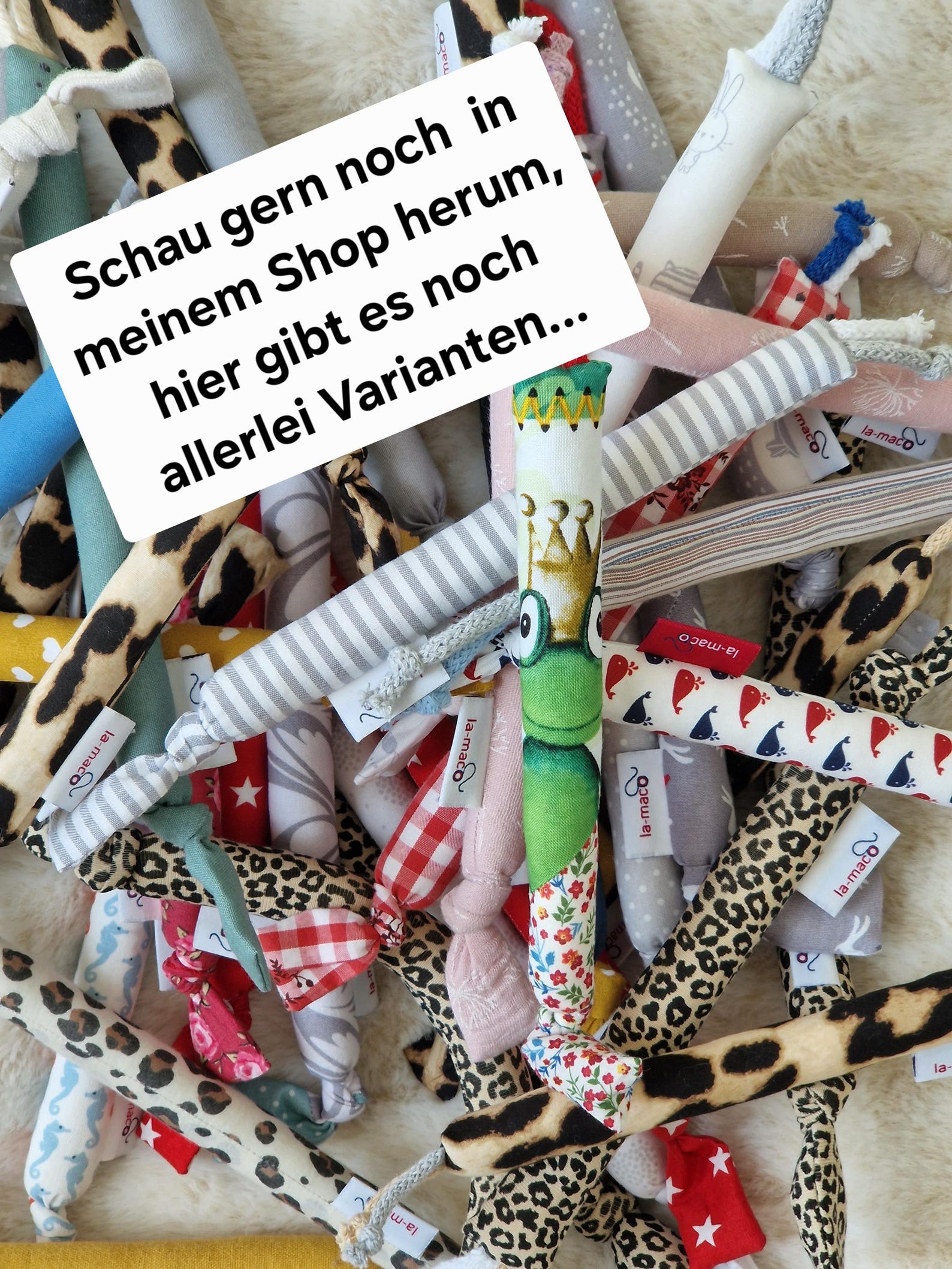 0026-original* La-maco Chew Stick, Natural Colors, Striped, Teething ...
