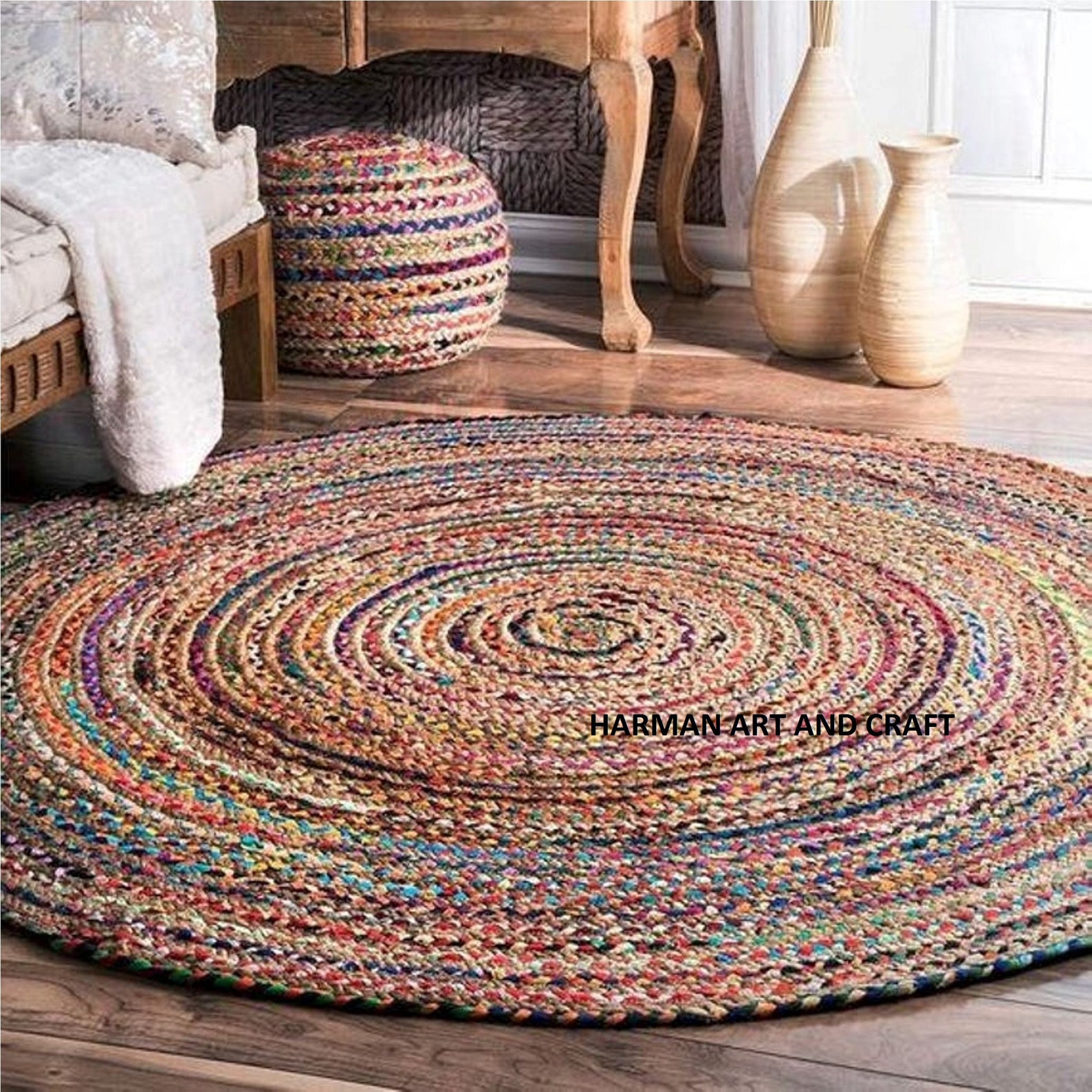 4x4 5x5 6x6 7x7 8x8 Ft Round Table Rug In Palm Rag Rug Etsy 4x4-5x5-6x6-7x7-8x8-ft-round-table-rug-in-palm-rag-rug-etsy