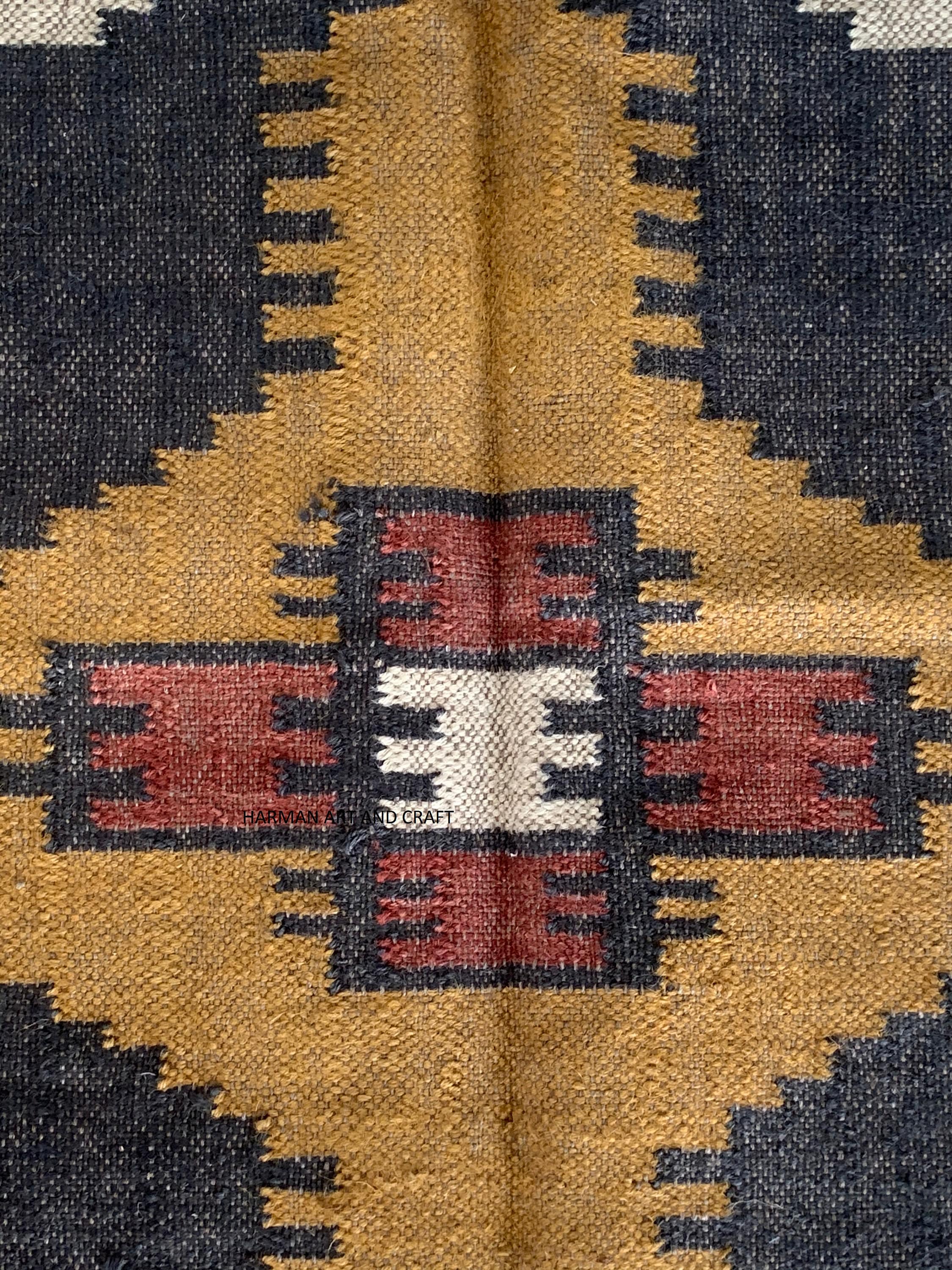 6x6 Square Rug Handmade Wool Jute Rug, Navajo Kilim Rug, 6x6 Area Kilim ...
