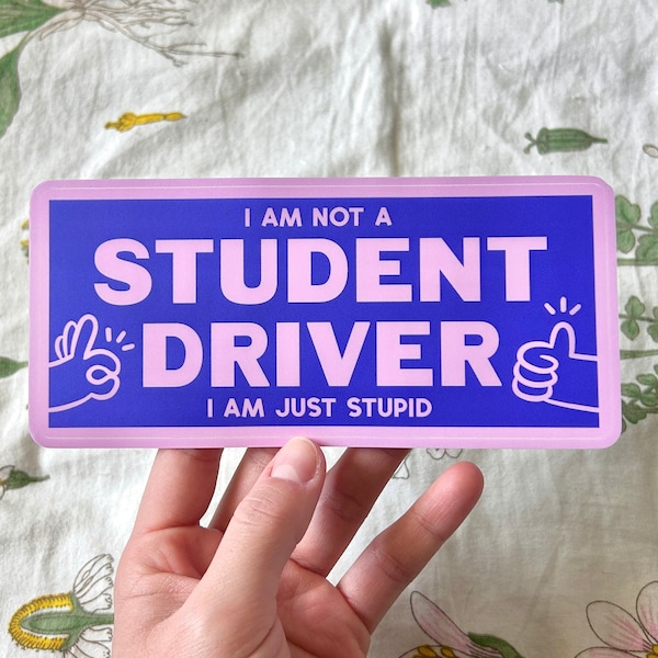 Funny Student Driver Car Stickers - Etsy