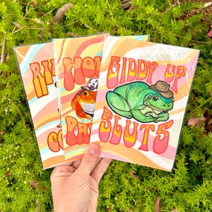 Cowboy Frog Original Art Print | Howdy Partner Poster | Quirky Wall ...