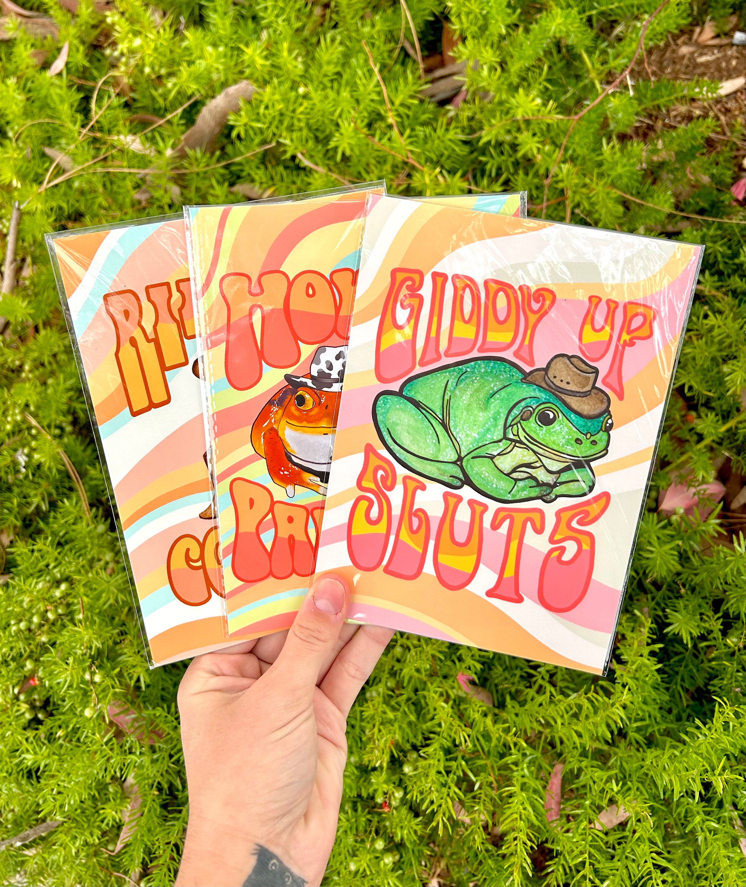 Cowboy Frog Original Art Print Howdy Partner Poster Quirky - Etsy Australia