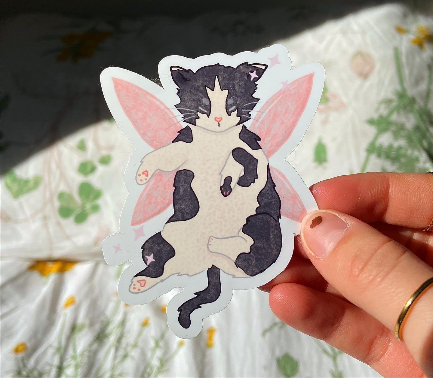 Stickers Paper Fairy Cat Stickers glossy water-resistant fae faerie ...