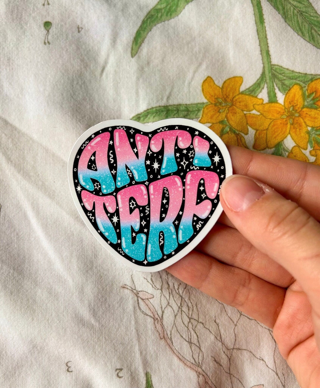 Anti TERF Heart Sticker | Original Vinyl Sticker | Transgender Pride ...