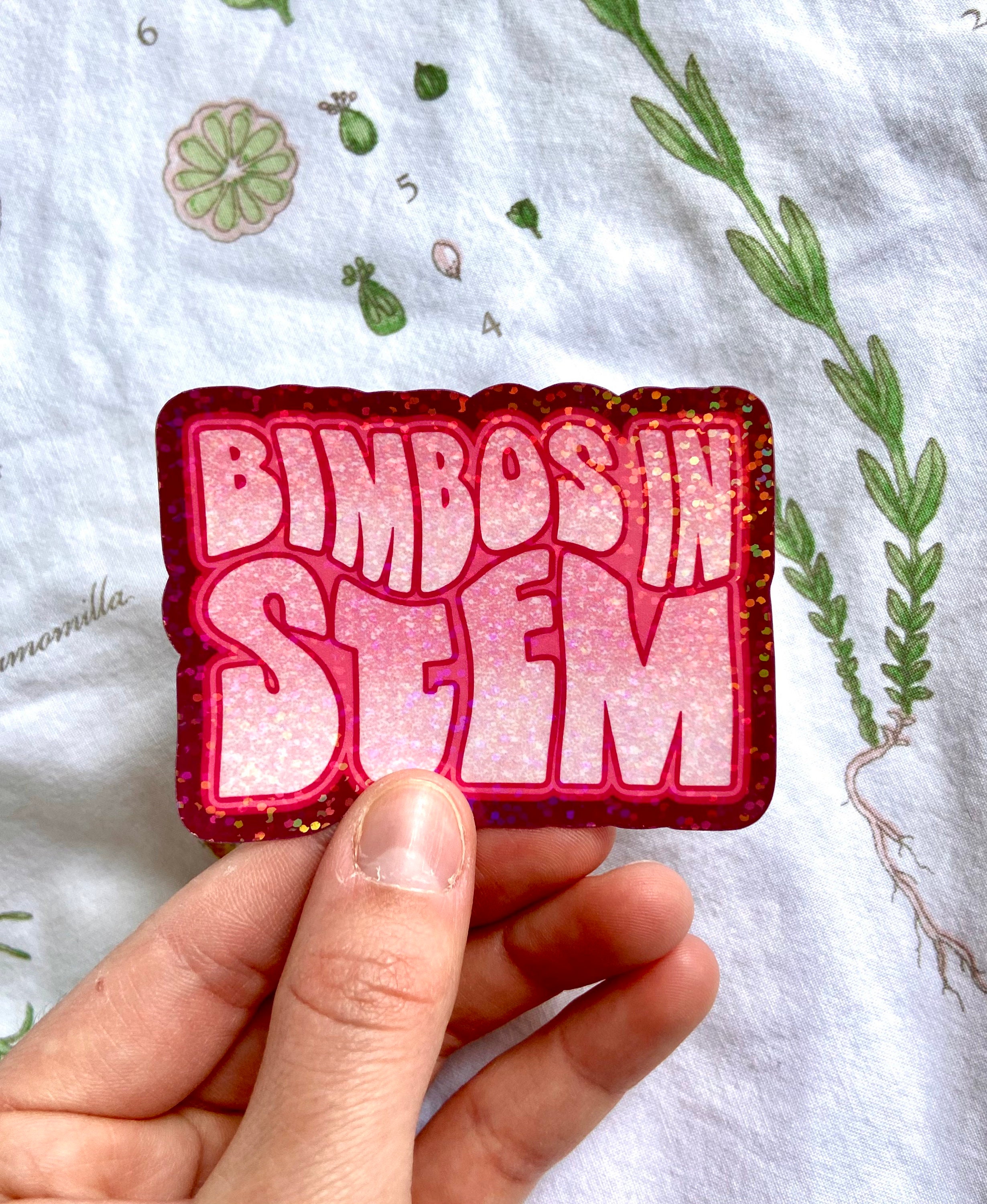 Bimbos in STEM Sparkle Sticker Weather-resistant Vinyl - Etsy