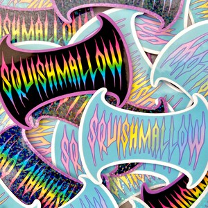 Squishmallow Death Metal Rainbow Stickers | Original Sparkle Vinyl ...