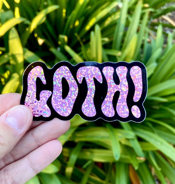 Pink Goth Original Glitter Vinyl Sticker Sparkly Vinyl - Etsy