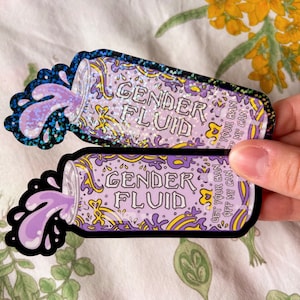 Gender Fluid Trans Pride Energy Drink Sticker | Original Vinyl Sparkle ...