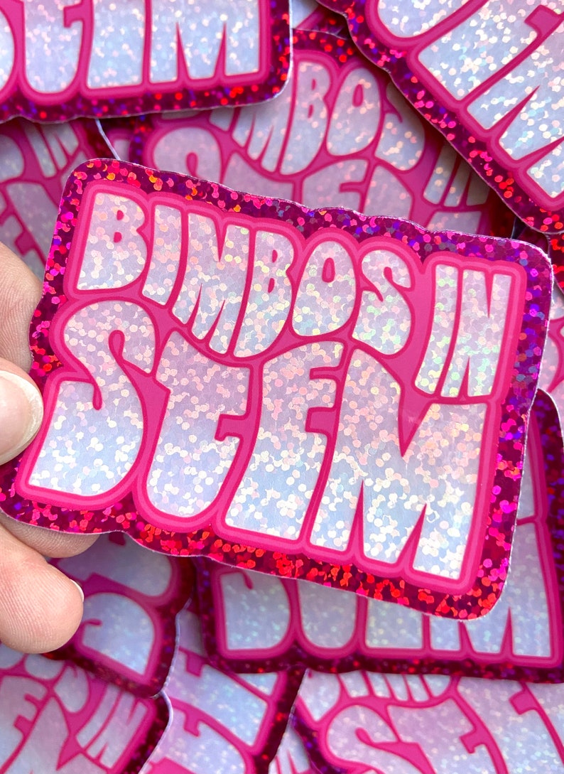Bimbos in STEM Sparkle Sticker Weather-resistant Vinyl - Etsy
