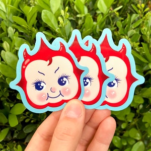 Costumed Kewpie Doll Halloween Sticker | Original Vinyl Sticker ...