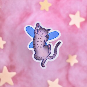 Fairy Cat Stickers | Original Vinyl Sticker | Glossy Water-resistant ...