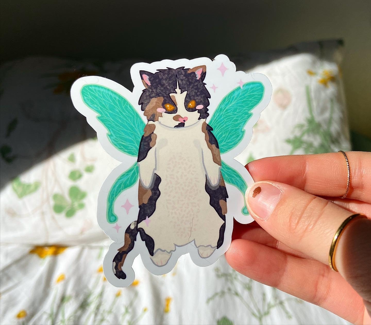 Fairy Cat Stickers Original Vinyl Sticker glossy | Etsy