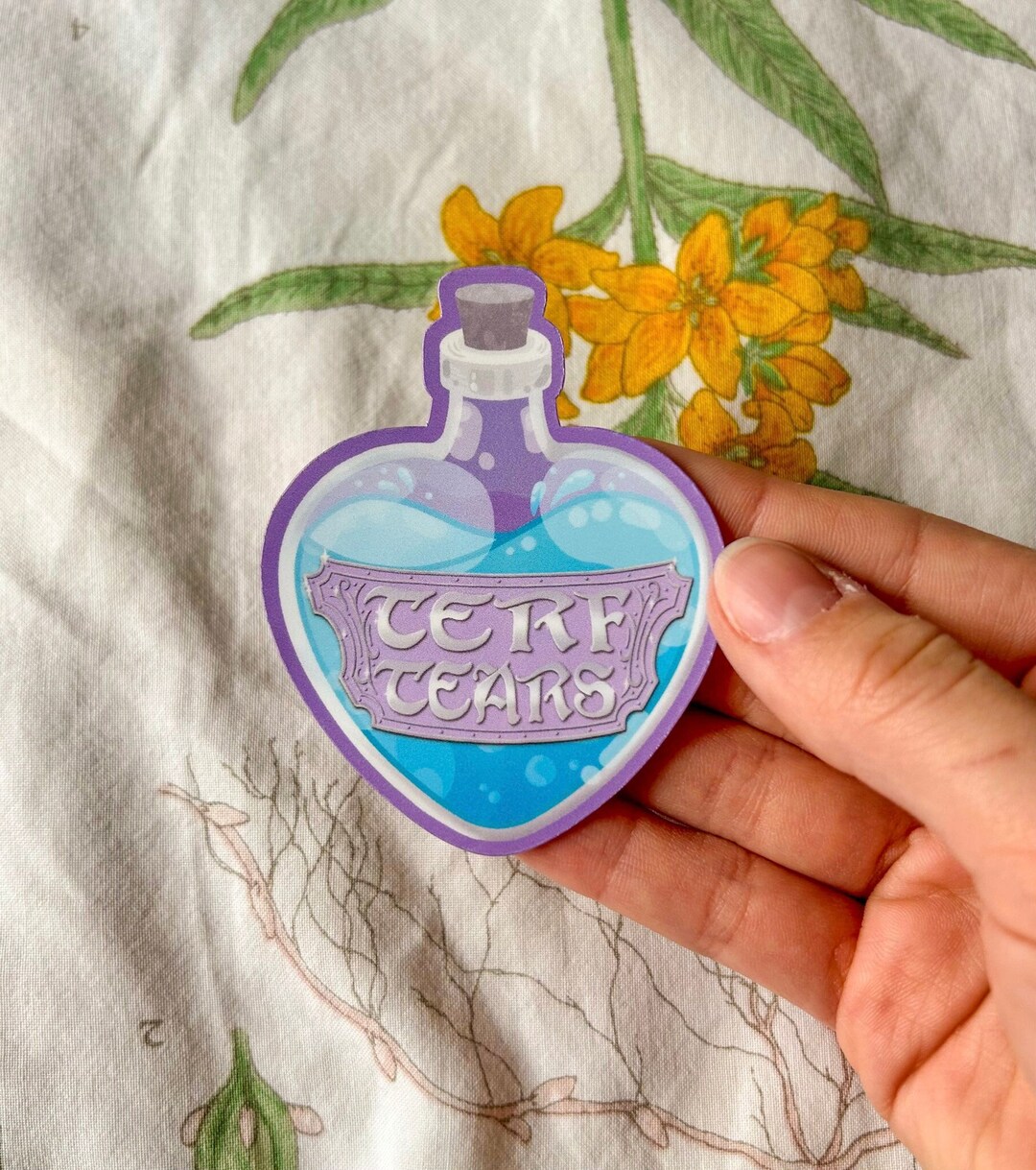 TERF Tears Heart Potion Bottle Sticker | Original Vinyl Sticker ...