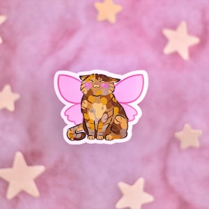 Fairy Cat Stickers | Original Vinyl Sticker | Glossy Water-resistant ...