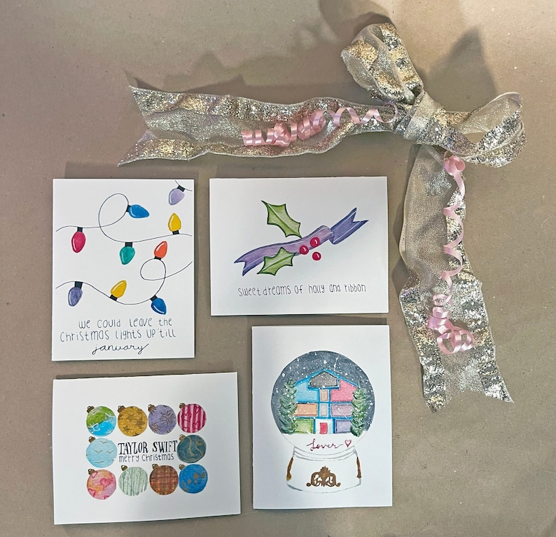 Taylor Swift Themed Holiday Cards - Etsy
