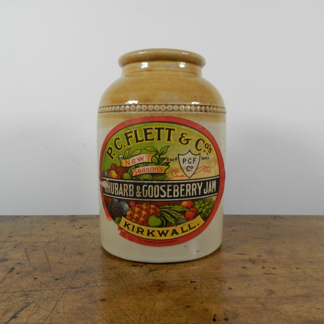 Antique Stoneware Jam Pot - Etsy