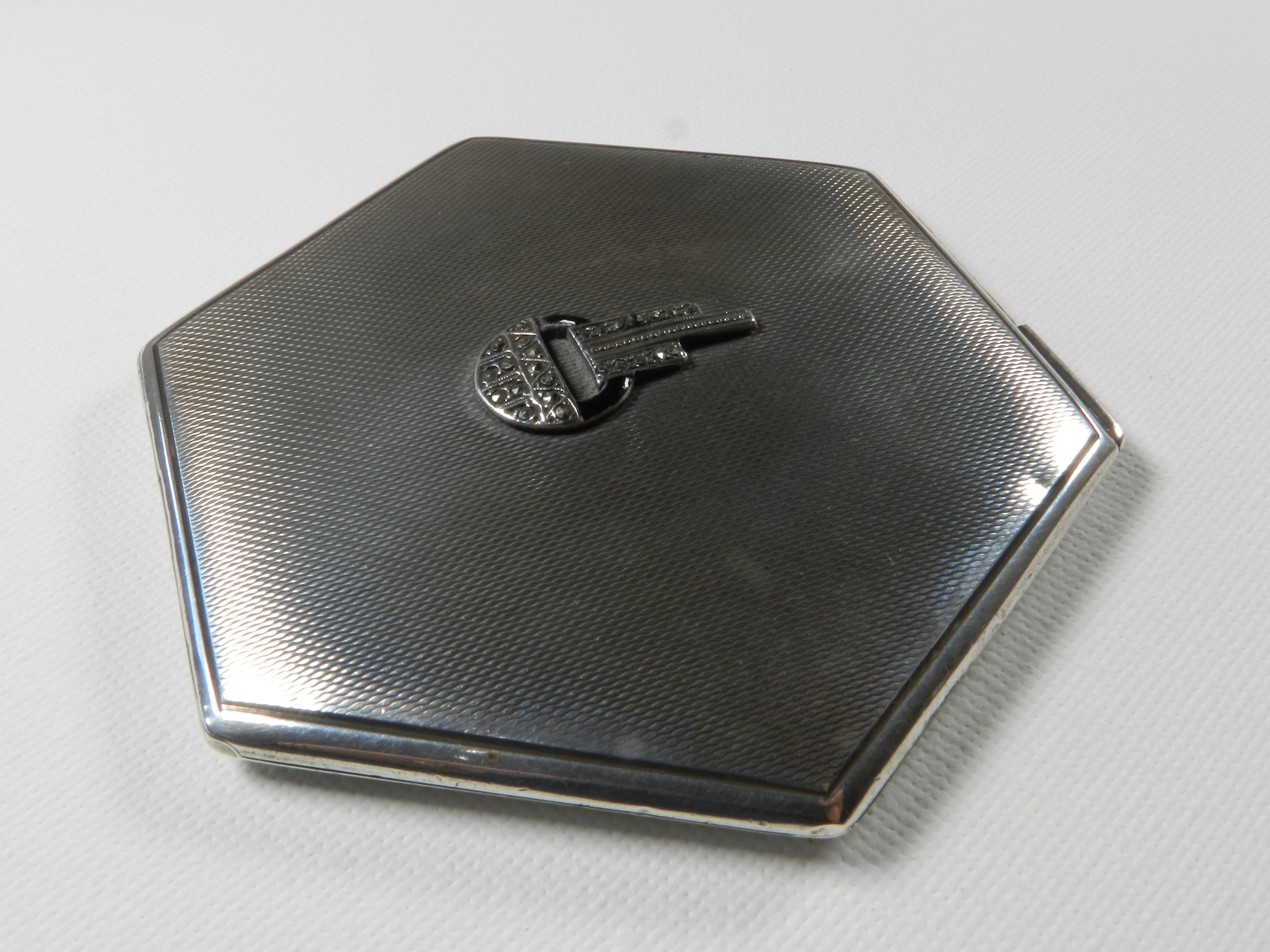 Art Déco Mappin & Webb Silver Compact - Etsy