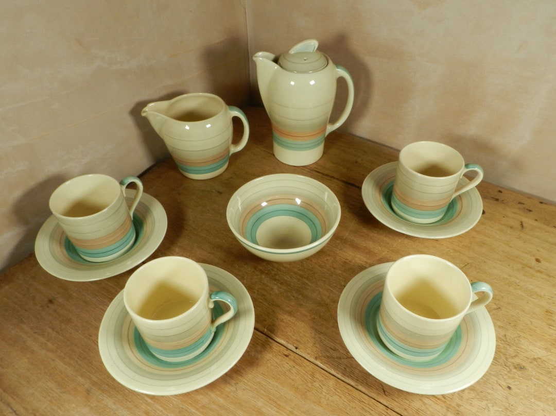Susie Cooper Art Déco Kestrel Coffee Set - Etsy