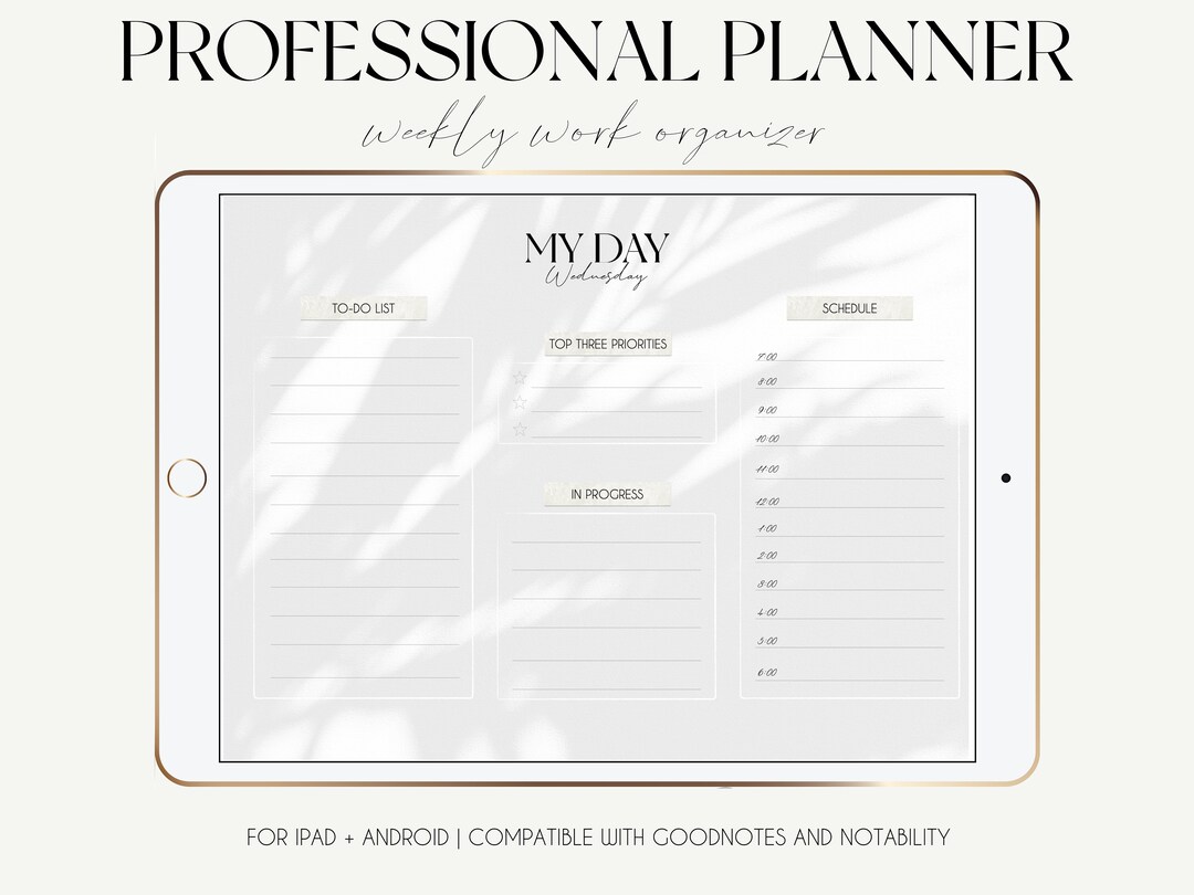 Palms Digital Professional Planner for iPad | Goodnotes + Notability ...