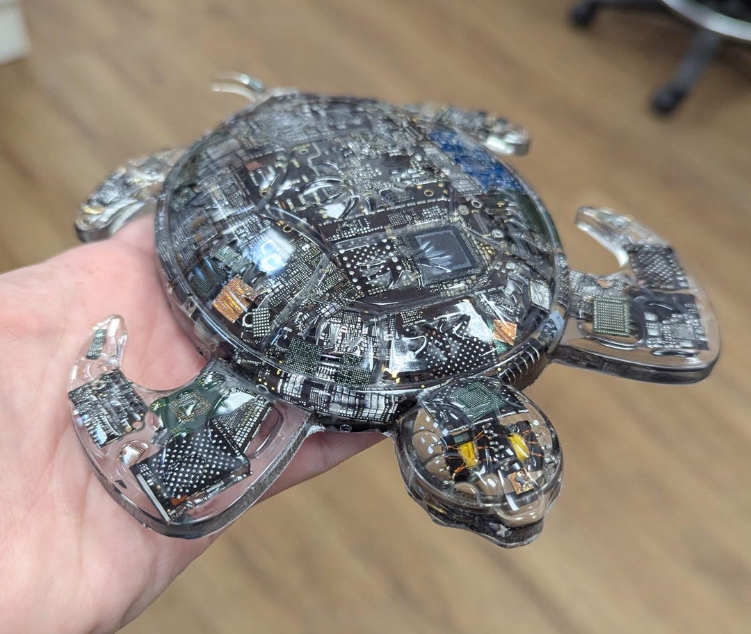 Tech Turtle: the Ocean Meets the Circuit Board! - Etsy
