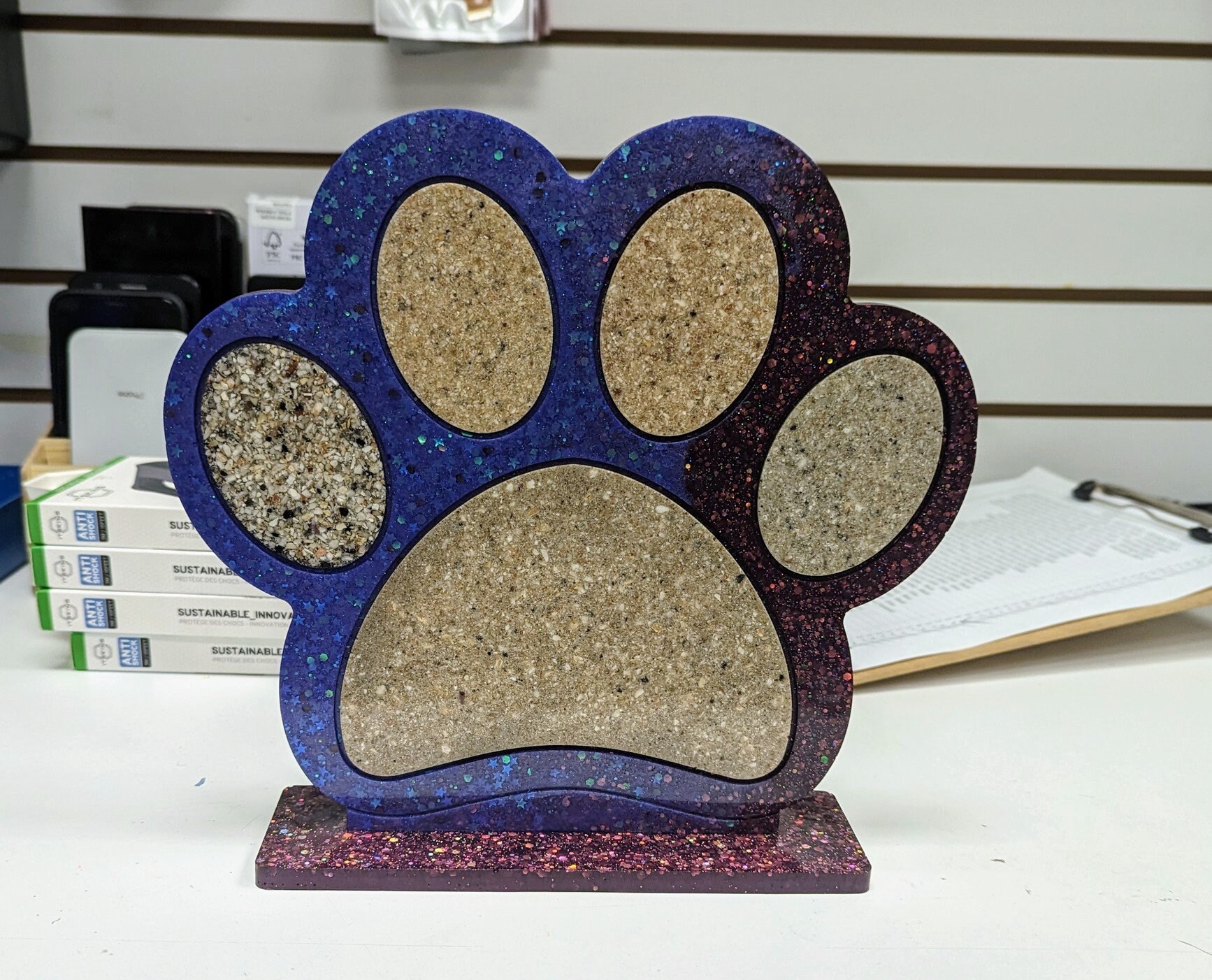 Pet Ash Memorial Large Paw Print Custom Made - Etsy