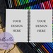 Colored Pencils Mock-up/colorful Mockup/spiral Notebook Mockup/2 ...