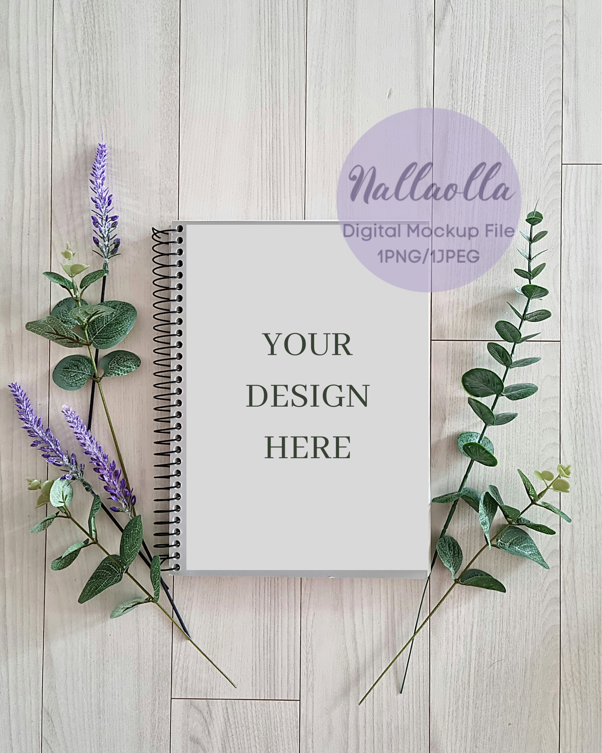 Spiral Notebook/1jpeg/1png/grey Notebook Mockup/lavender Mockup/planner ...