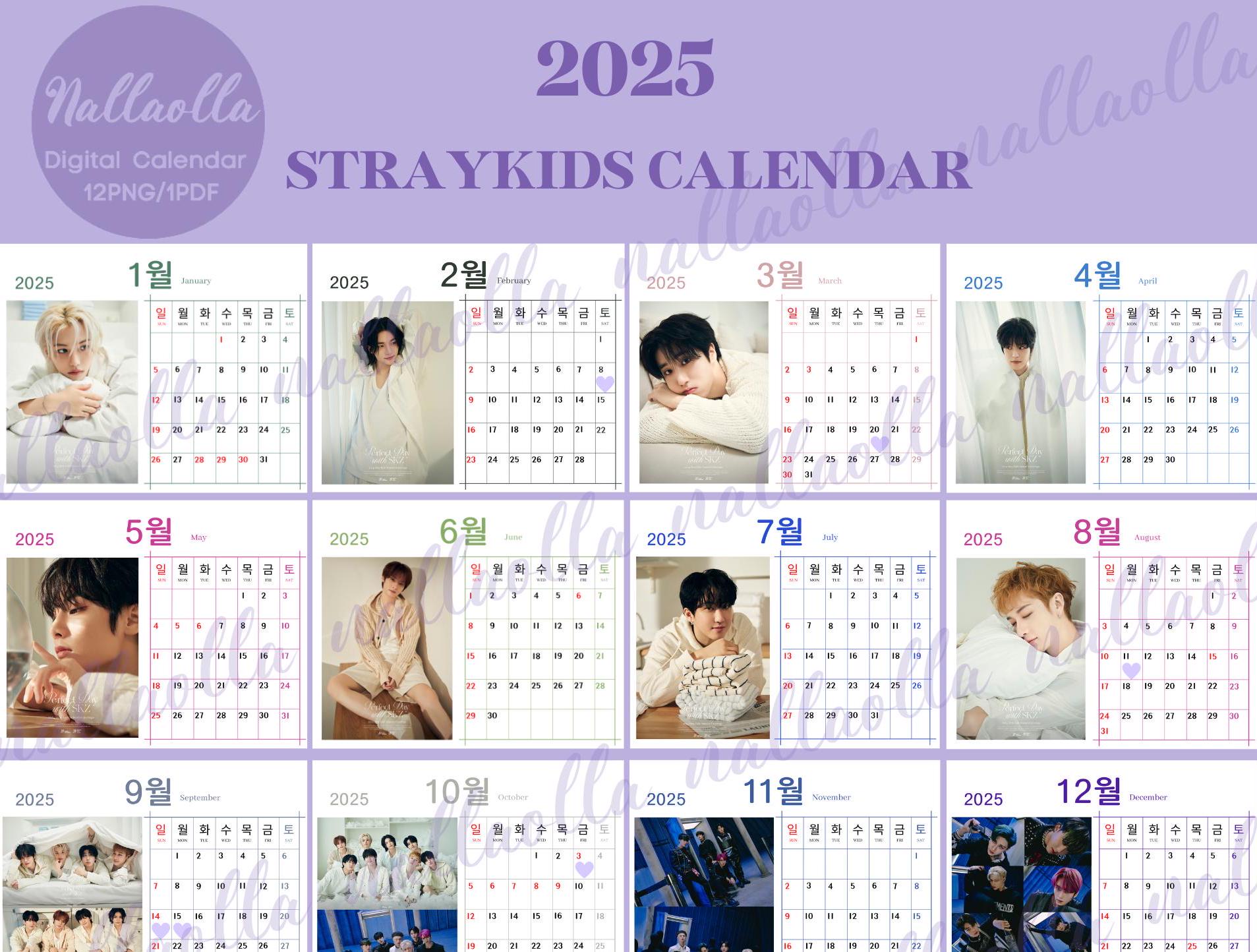 2025calendar/stray Kids Calendar/custom Made Products/korean Calendar ...